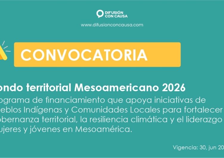 Convocatoria Fondo Ayni 2026 - Difusión con causa